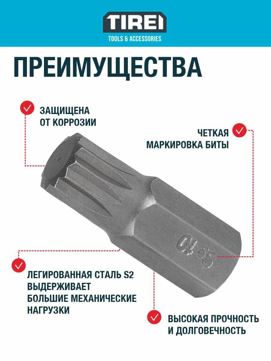 Бита SPLINE 3/8", M10 — фото 1