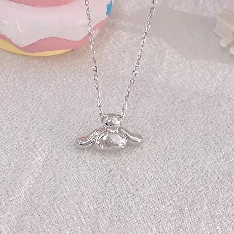 Женское ожерелье Sanrio, милое ожерелье Hello Kitty с цирконами, цепочка на ключицу My Melody Kuromi, украшение в подарок для девочки.