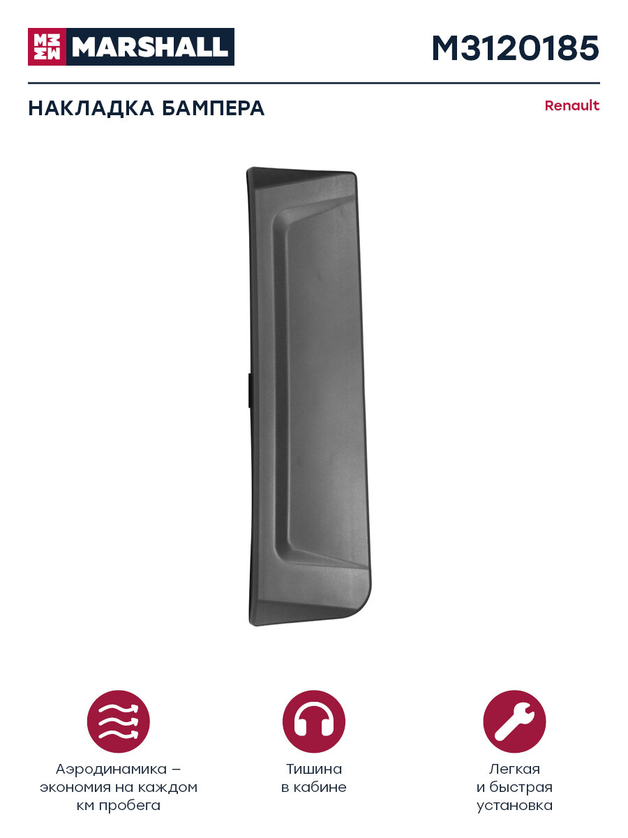 Накладка бампера черный пластик левая Renault о. н. 7484812963 (M3120185)