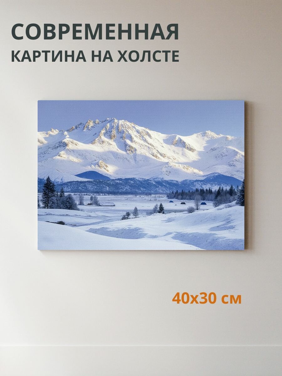 Картина на холсте Горный пейзаж 40x30 см