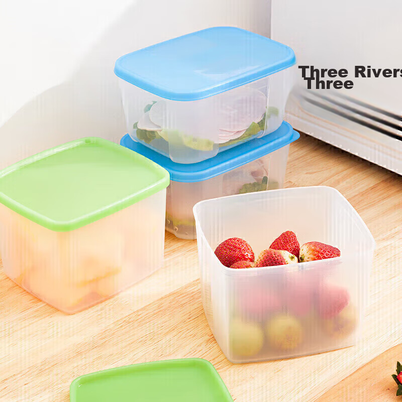 Набор Tupperware из 6 емкостей для хранения еды в холодильнике и на пикнике Цвет：Морозильная 0.7 л*2 + Холодильная 0.8