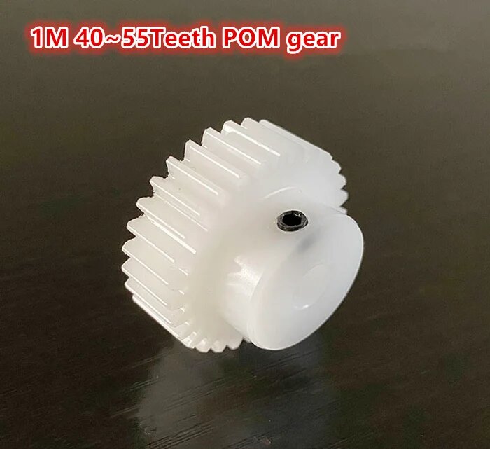 Пластиковая шестерня POM 1М 40Т~55Т с высоким боссом 49 Teeth, 8 мм