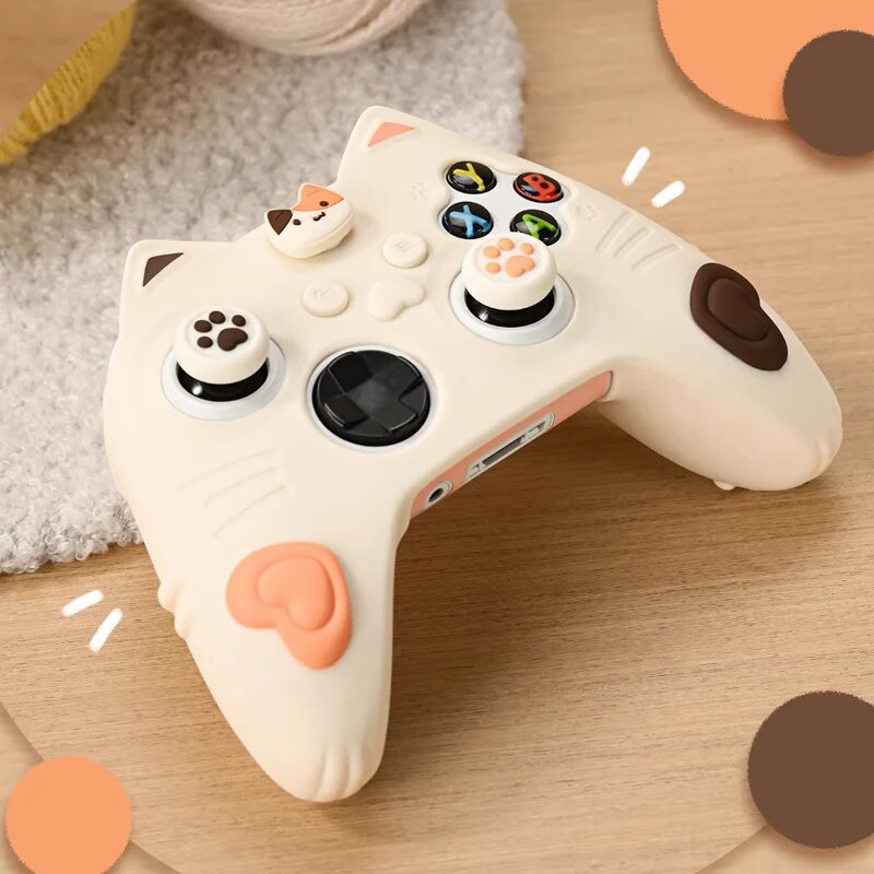 Силиконовые накладки с кошачьими ушками для контроллеров Xbox Series X/S