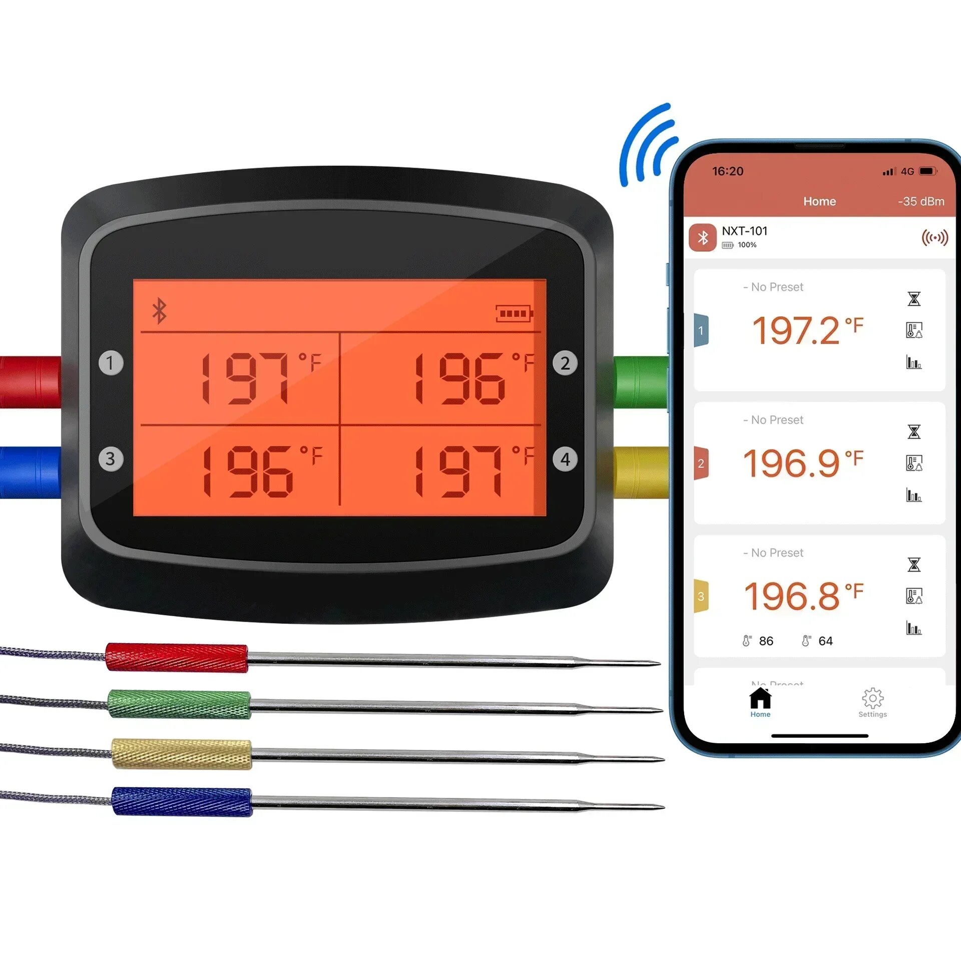 Беспроводной умный термометр для мяса Bluetooth