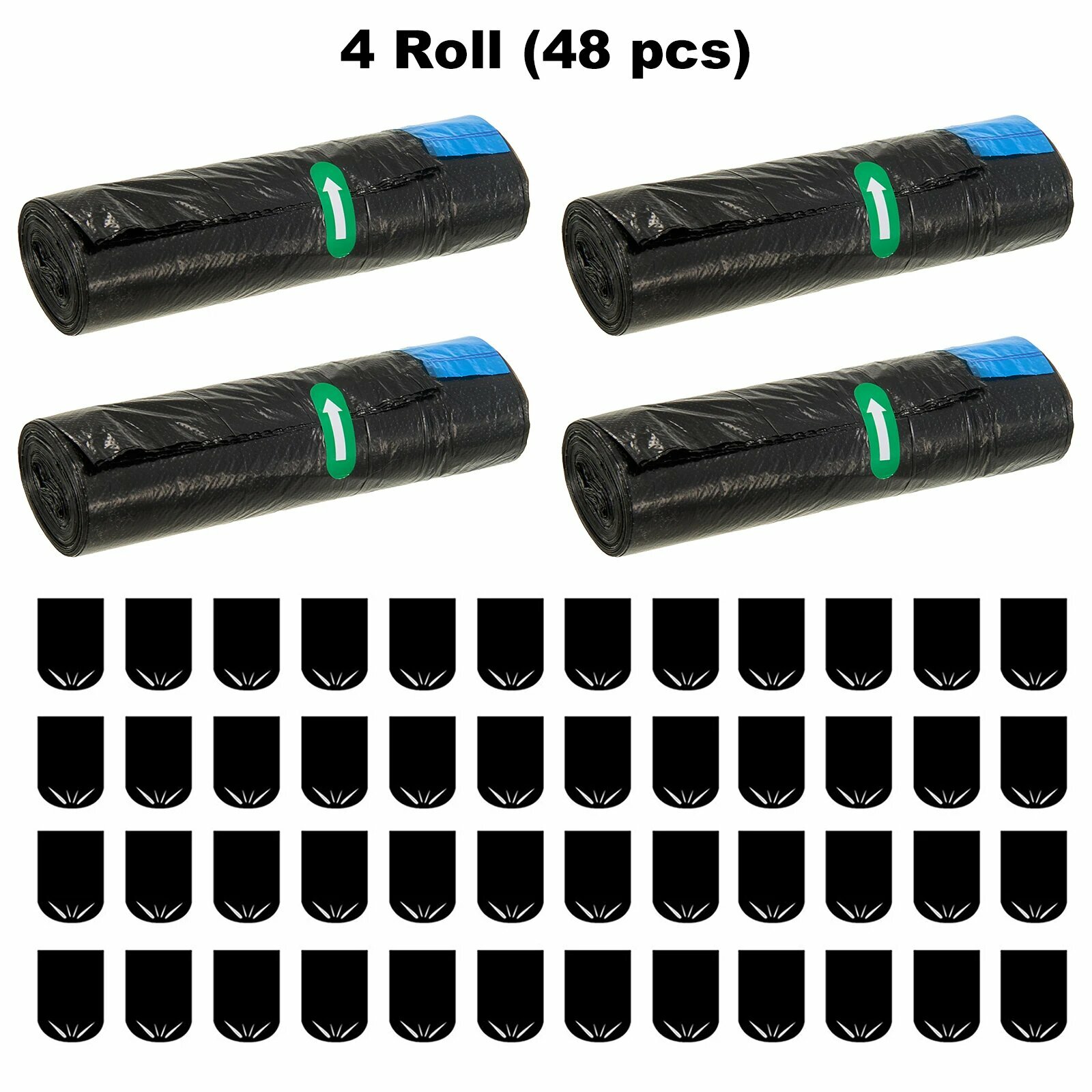 Складной портативный туалет из пластика 48PCS plastic bag