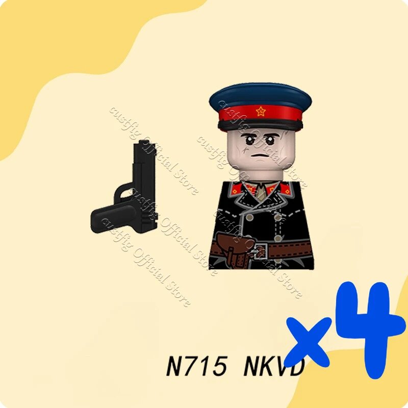 Конструктор минифигурки советских военных custfig B36-74-4PCS
