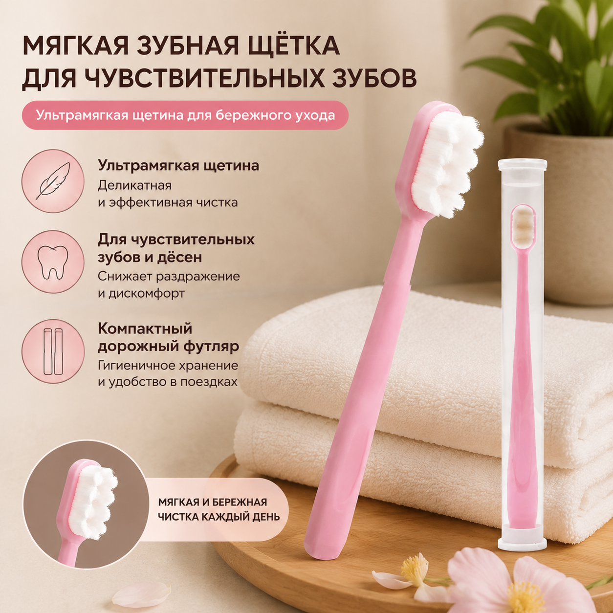 Зубная щетка набор 3 зубные щетки lacalut pure щетинки