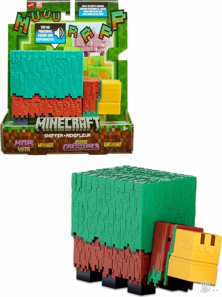 Minecraft, фигурка Sniffer со звуковыми эффектами, 3.25 дюйма