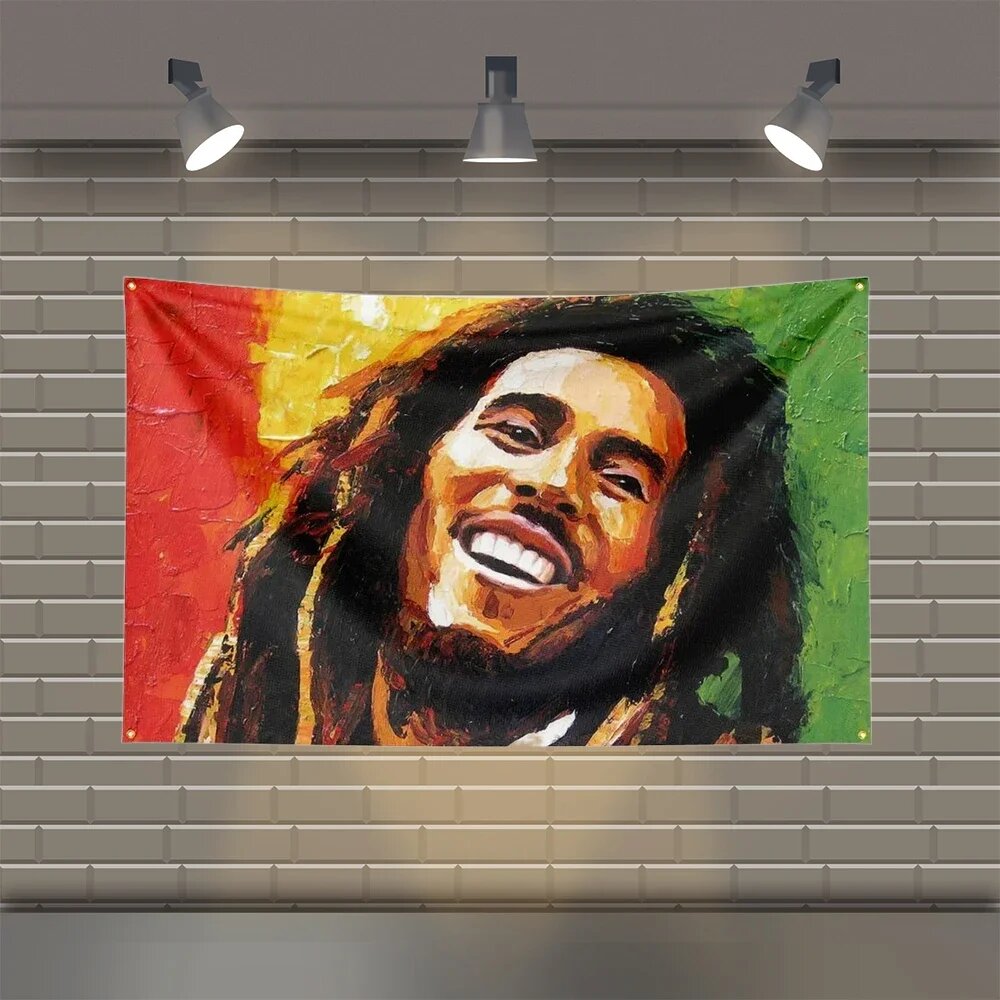 Музыкальный флаг Bob Marley 3х5 футов полиэстер 90 х 150 см, ZZ1976