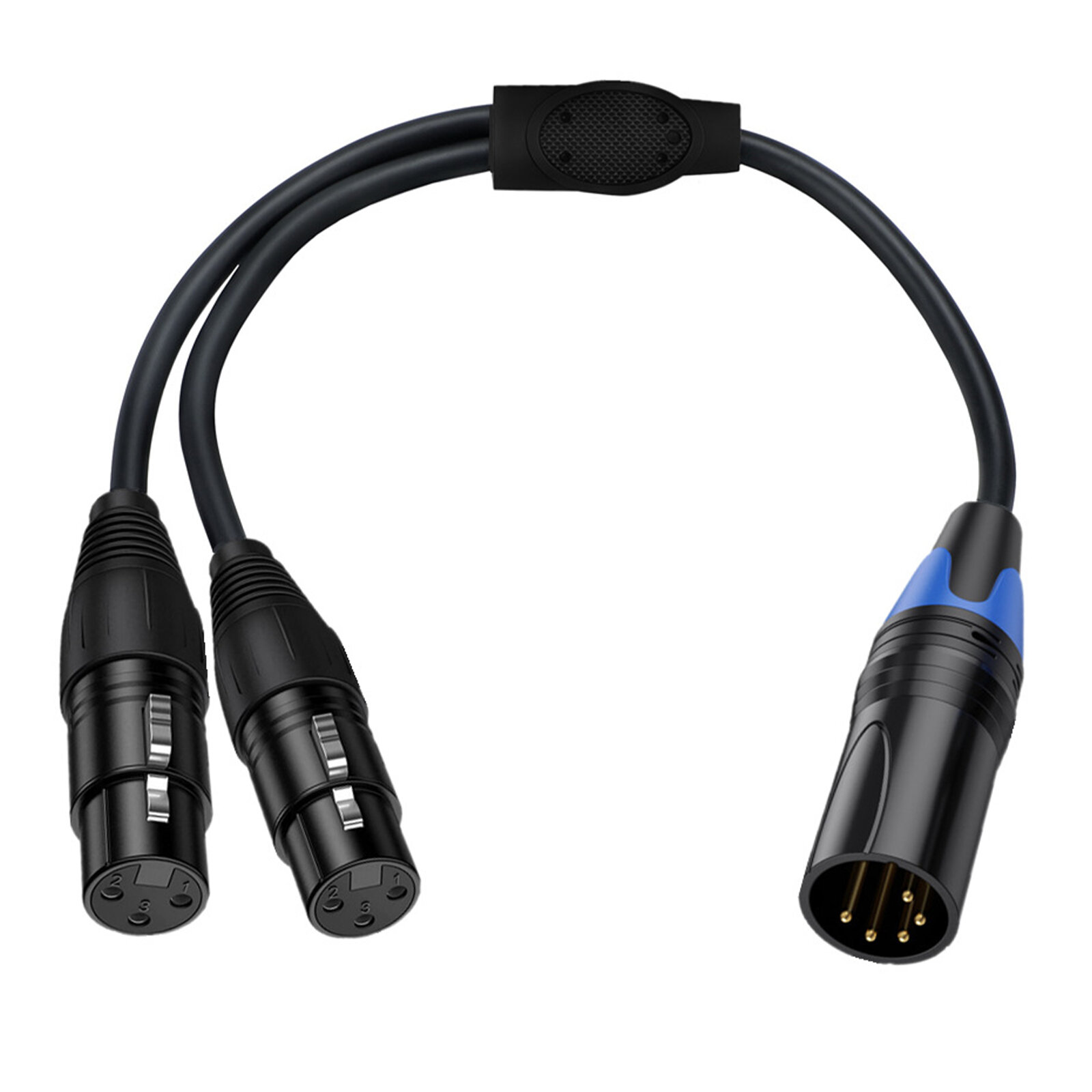 Профессиональный кабель XLR 5Pin на двойной XLR 3Pin с