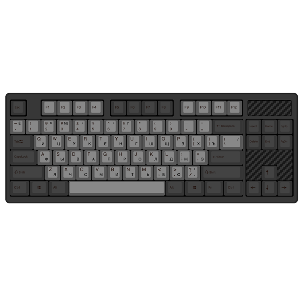 Профессиональная клавиатура Varmilo VA80 Ink Rhyme Kailh Prestige Silent черный/серый Русская раскладка Bluetooth