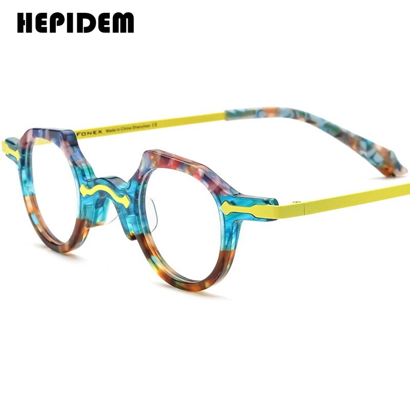FONEX HEPIDEM Оправа для очков круглые 9341 Yellow