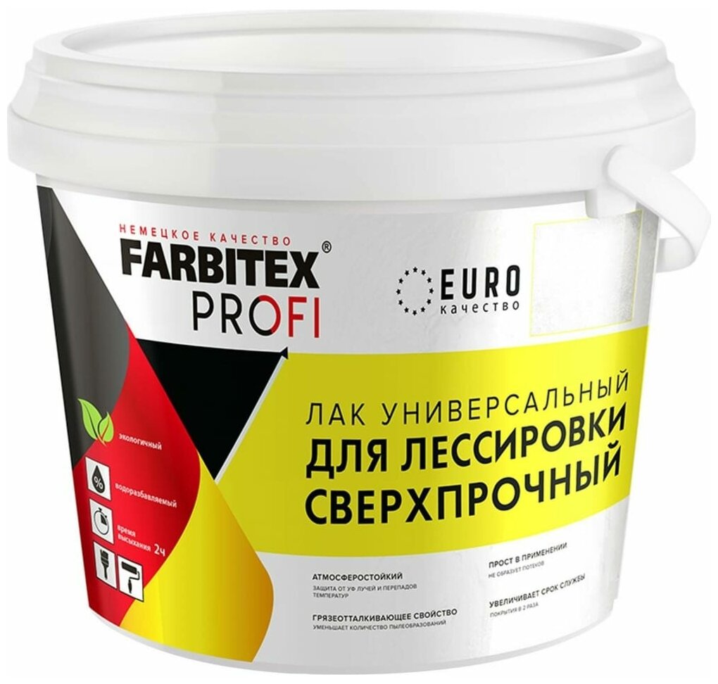 Универсальный лак для лессировки FARBITEX (сверхпрочный; 3 л) 4300008119
