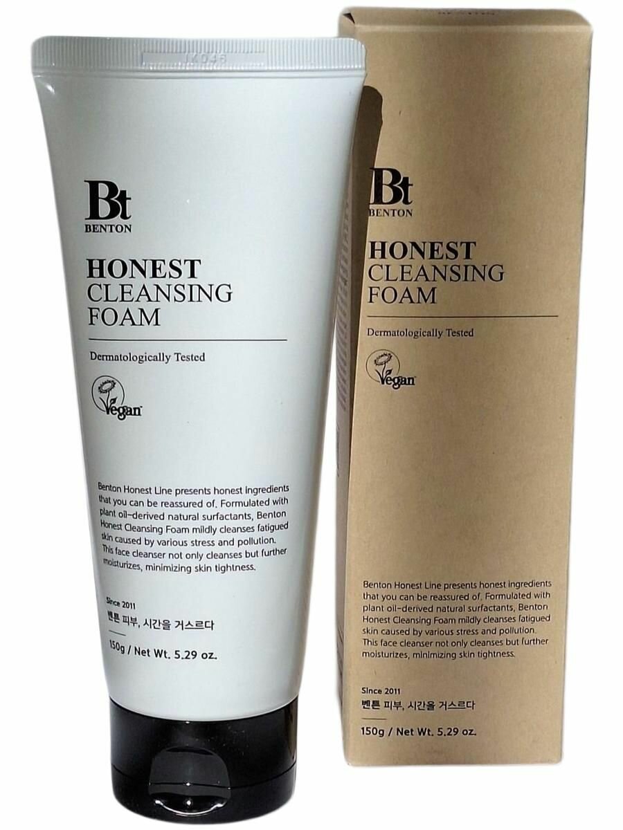 Benton Гипоаллергенная очищающая пенка Honest Cleansing Foam 150 мл.