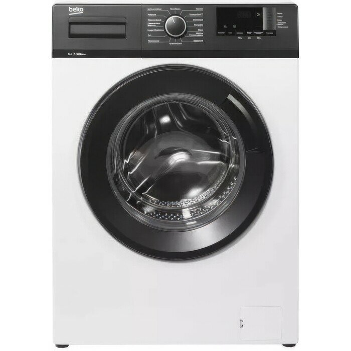Стиральная машина фронтальная BEKO WHE 6512 ZBW белый/черный (6 кг, дисплей)