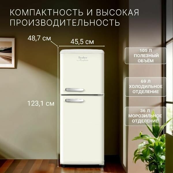 Холодильник Tesler RT-110 Iv — фото 1