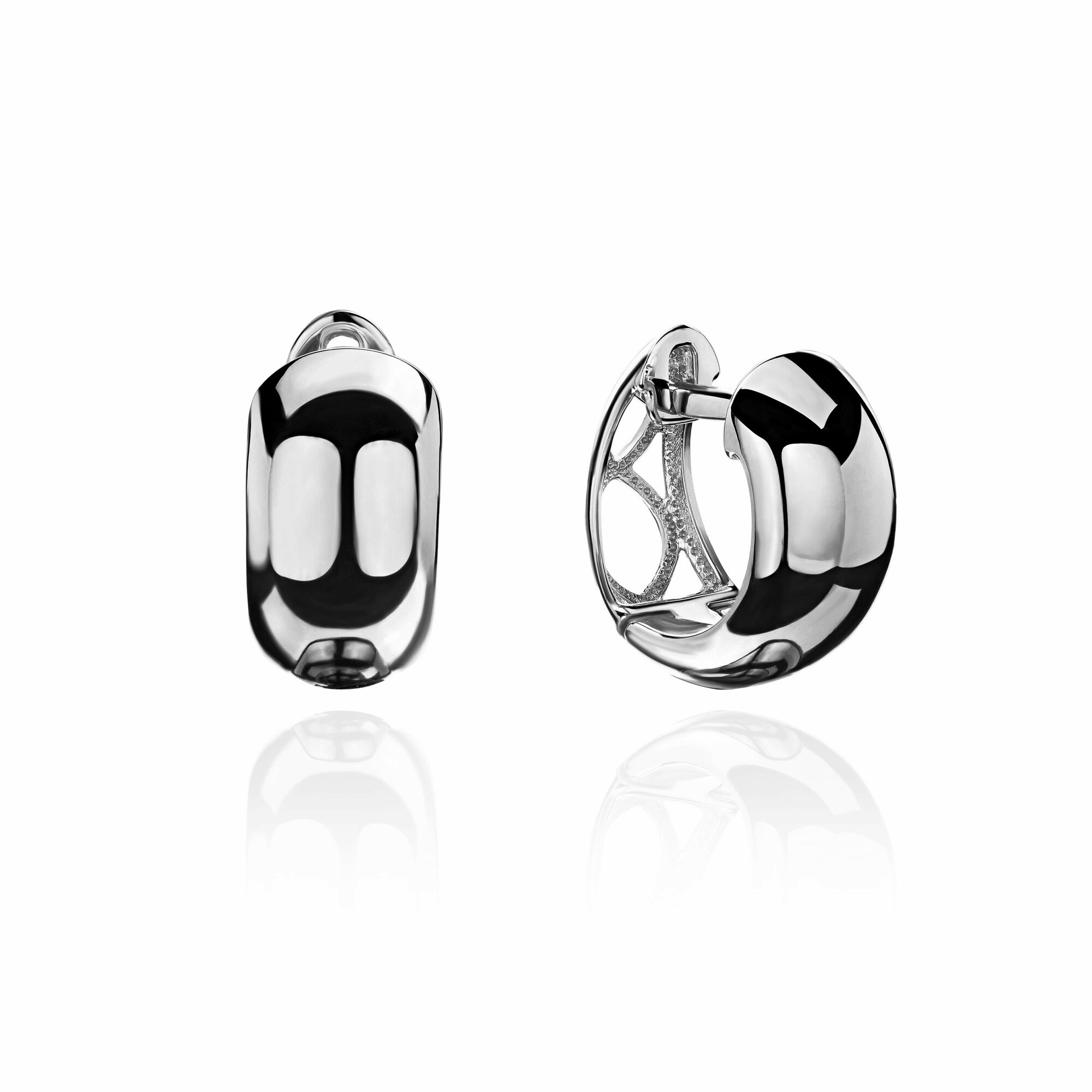 Серьги конго Эстет, платина, 585 проба