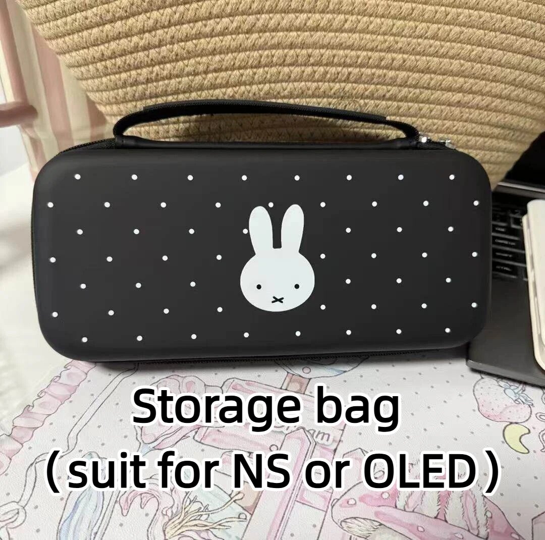 Защитный чехол Miffy Polka Dot для Nintendo Switch 2 OLED / NS Lite Черный, NS OLED Bag