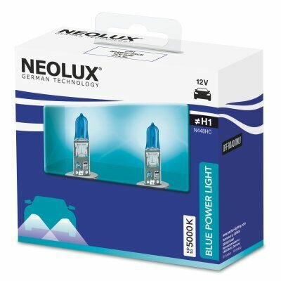 Лампа автомобильная NEOLUX Blue Power Light H1 80W P14.5s 5000K (бокс, 2шт) 12V, N448HC-2SCB