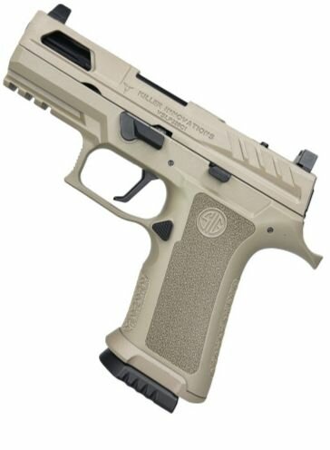 Гидробольный Орбиз Пистолет Sig Sauer P320 DK - полуавтоматический, стреляет водяными мягкими гелевыми пулями, песочный