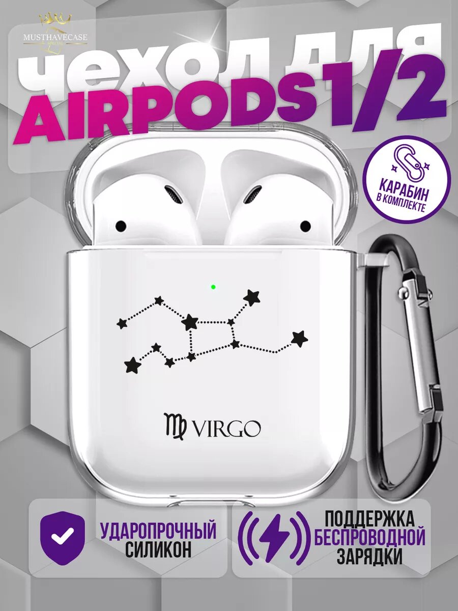 Чехол на AirPods 1/2 с принтом