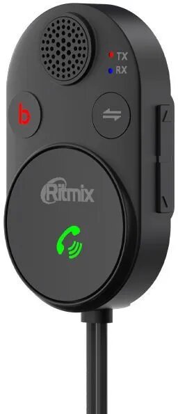 FM-трансмиттер Ritmix BTR-200 черный BT USB (80002461)