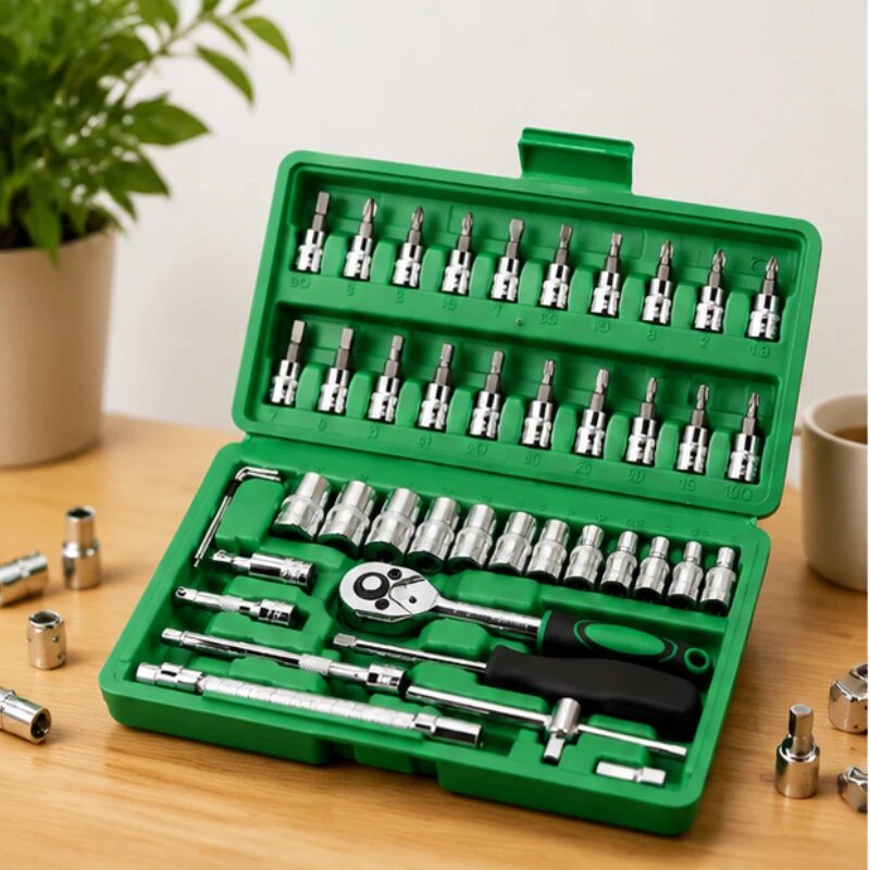 Профессиональный набор гаечных ключей 46 предметов 46PCS-A, Green-G4