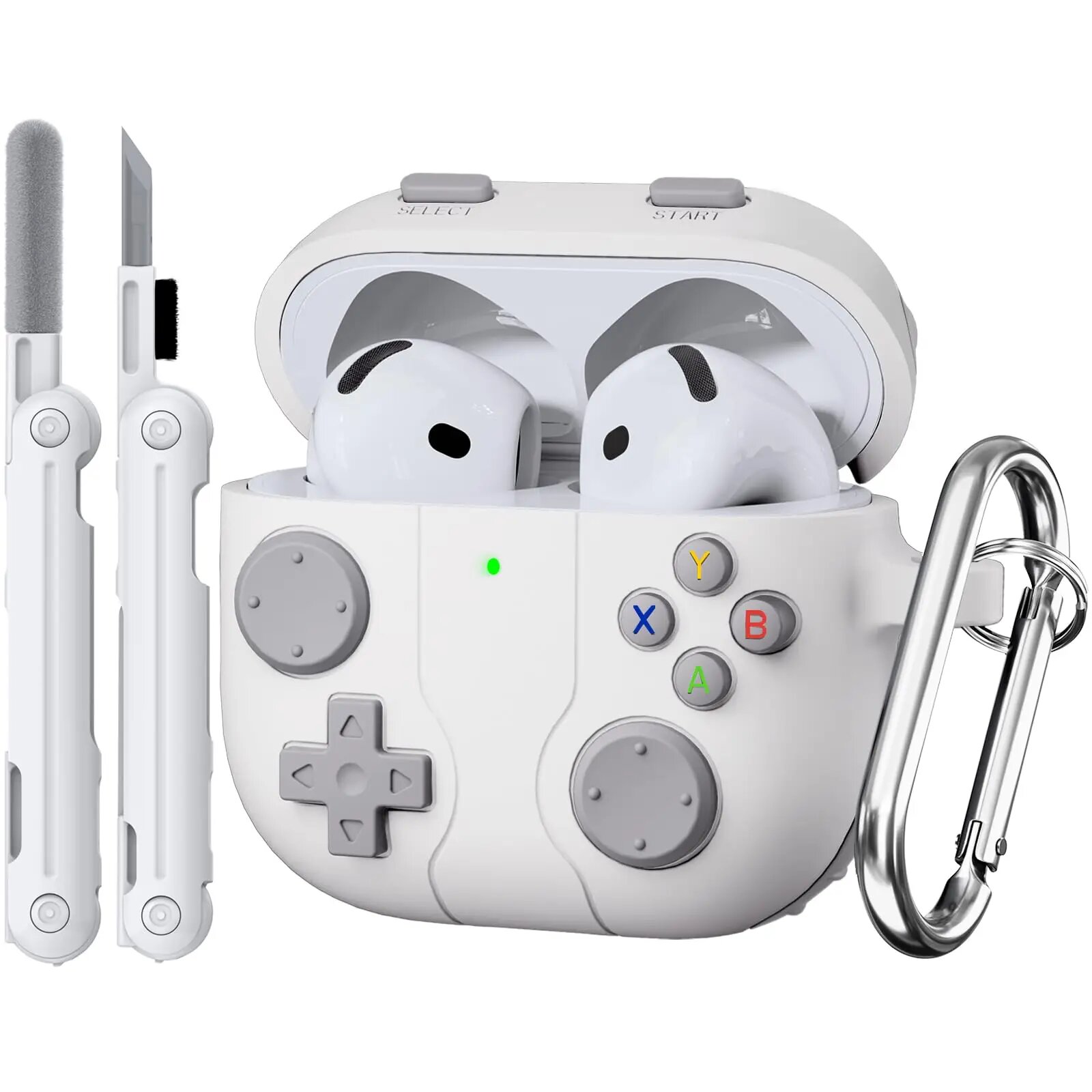 Классический силиконовый чехол для Apple AirPods 4/Pro 3/Pro 2 For Airpods 4 Case, White with Pen