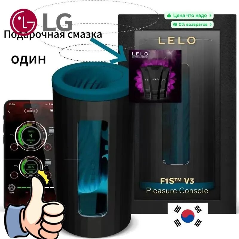 Lelo F1S V3 - Инновационный сенсорный мастурбатор/синий