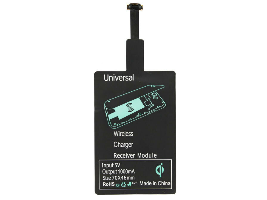 Приемник-адаптер QI беспроводной зарядки для смартфонов на Android с разъемом Micro-USB type A