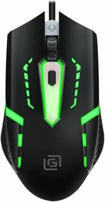 Мышь проводная Oklick 398G черный 1000dpi, кнопок - 3, подсветка, USB