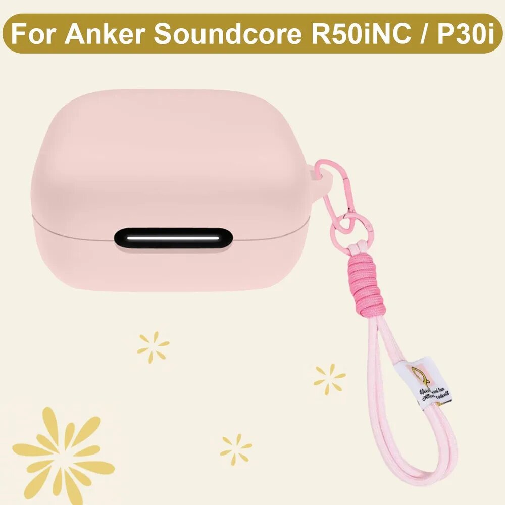 Чехол для наушников For Soundcore R50i NC / P30i силиконовый с брелком