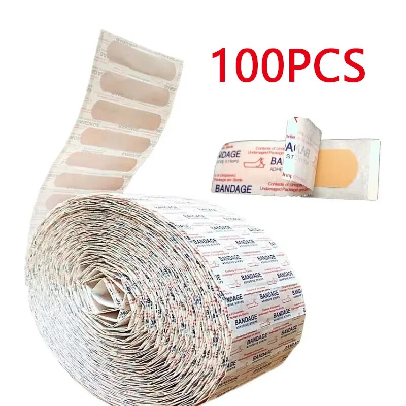 Водонепроницаемые пластыри для первой помощи 100 pcs