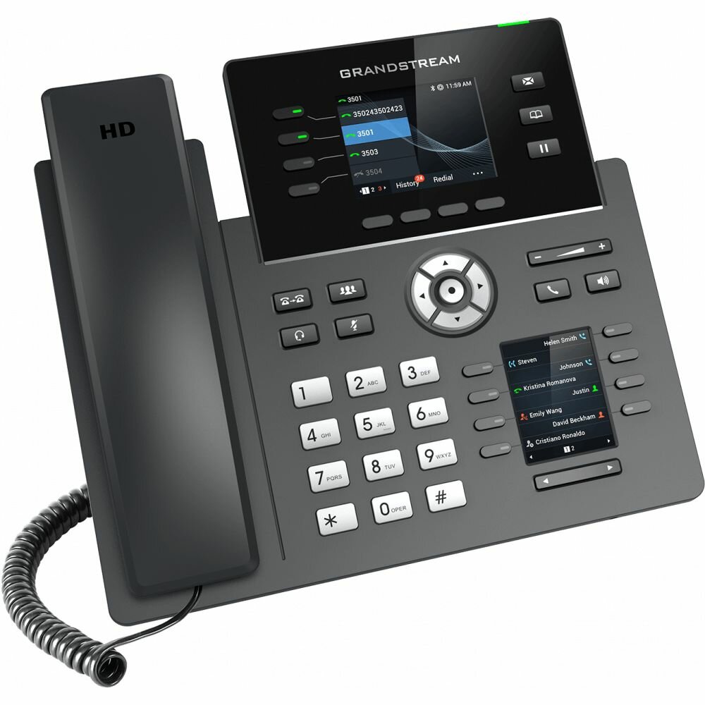 IP-телефон Grandstream GRP-2614 чёрный для офисной телефонии