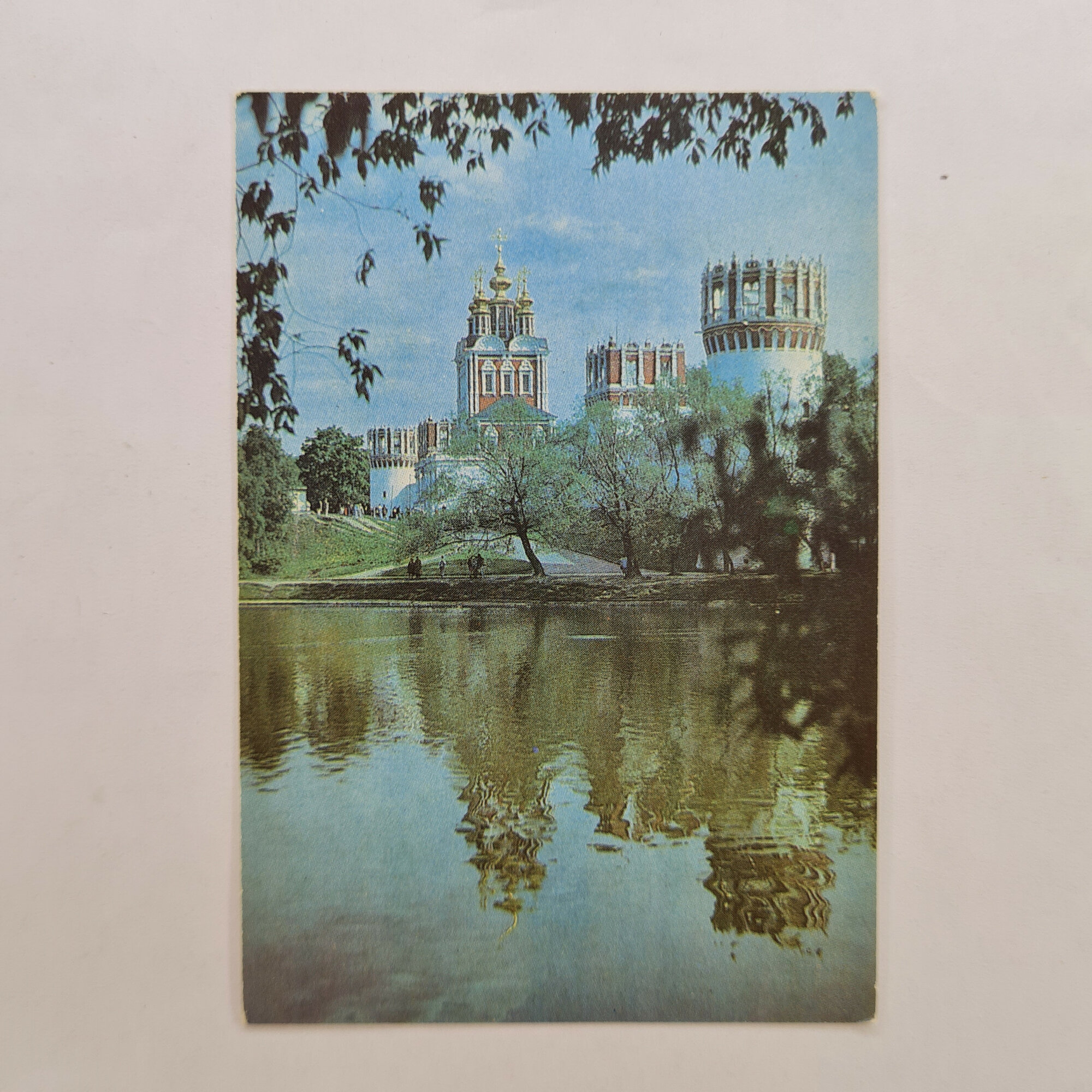Карманный календарик СССР 1991. Москва, Новодевичий монастырь, архитектура. Советский календарь