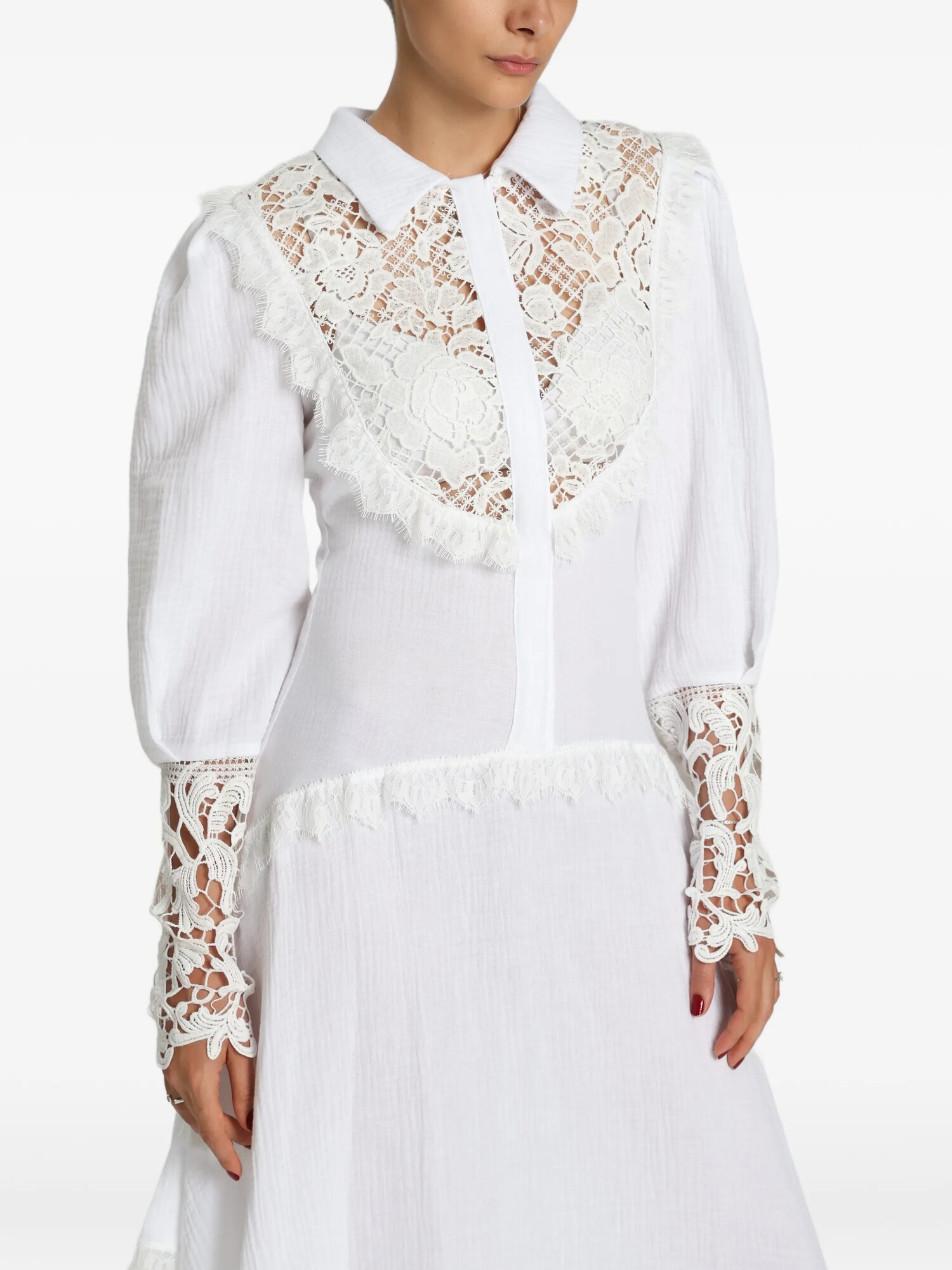 Платье Lace-trim maxi dress