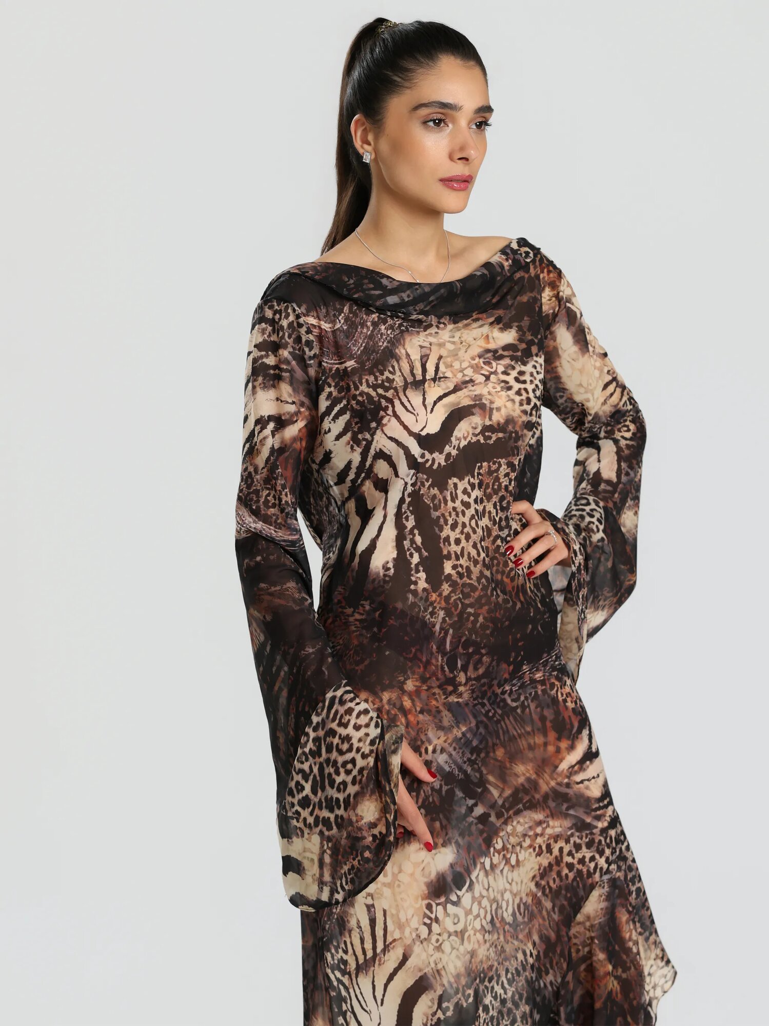Платье Animal-print maxi dress