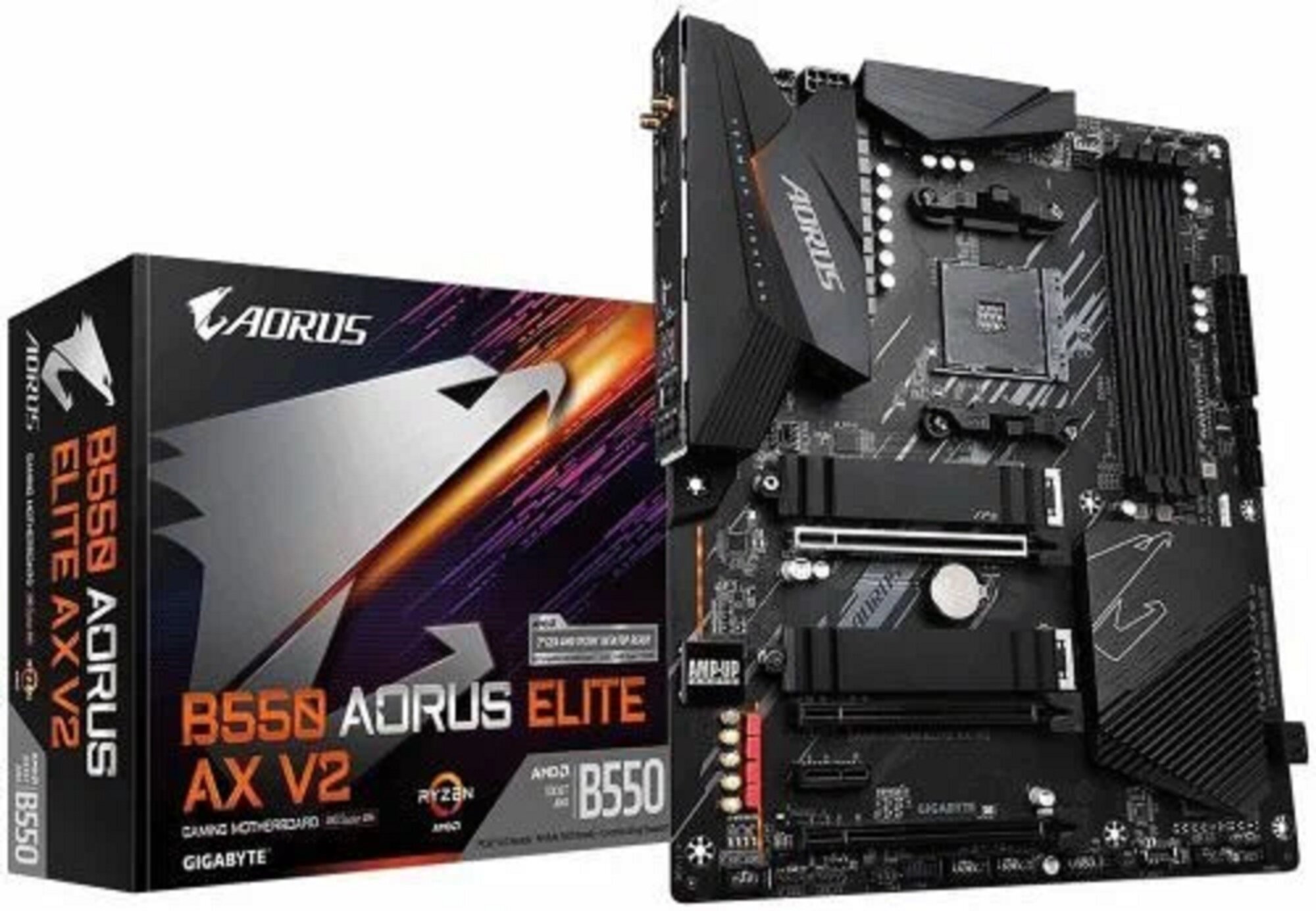 Материнская плата ATX GIGABYTE B550 AORUS ELITE AX V2 цвет черный