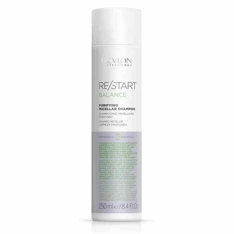 Revlon Professional Мицеллярный шампунь для жирной кожи головы Re/Start Balance Purifyng Micellar Shampoo, 250 мл