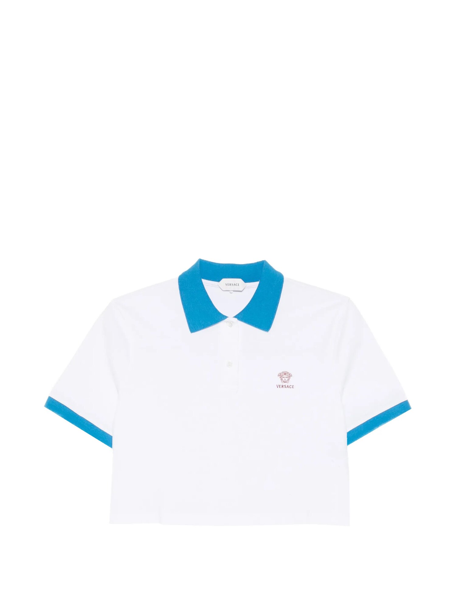 Рубашка Cropped trim polo shirt