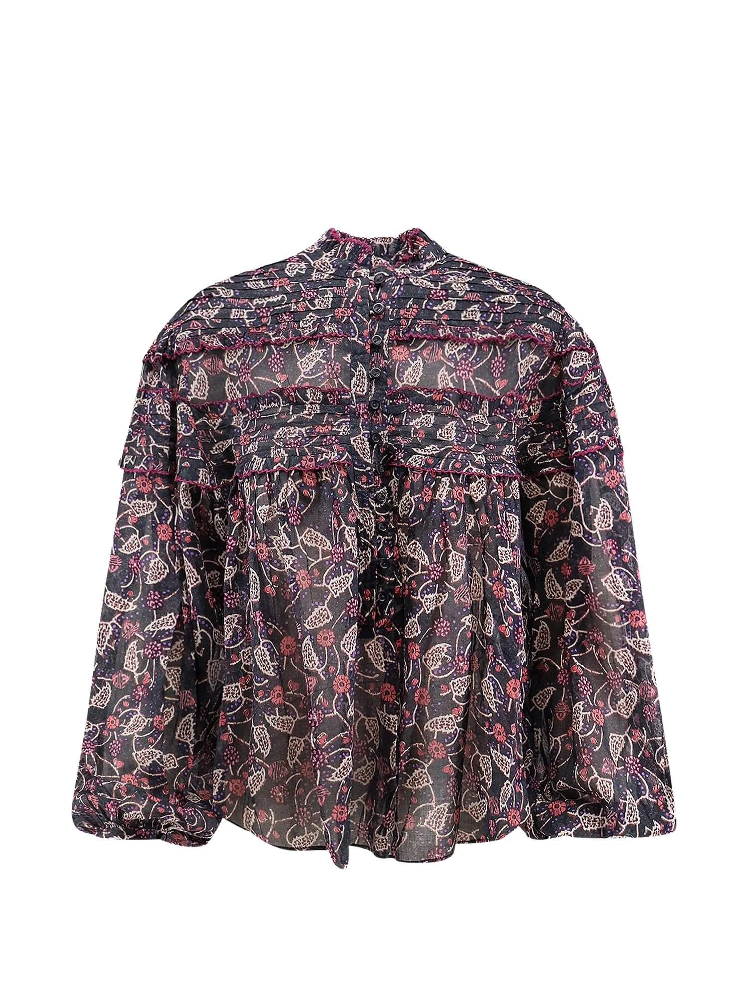 Блуза Doane floral-print ruffled blouse