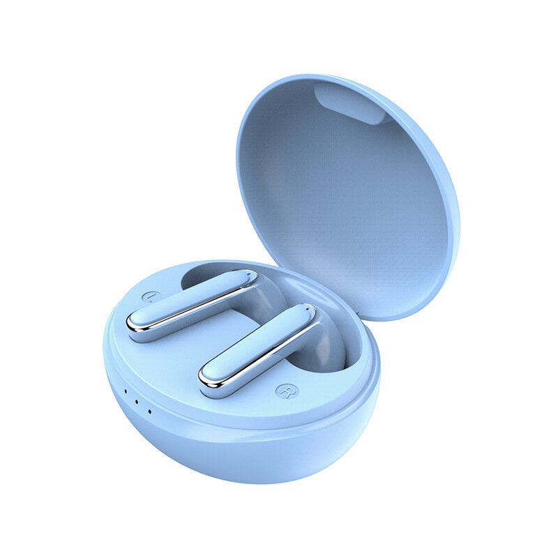 Беспроводные наушники Bluetooth TWS 5.0 с индикатором заряда и сенсорным управлением, синие
