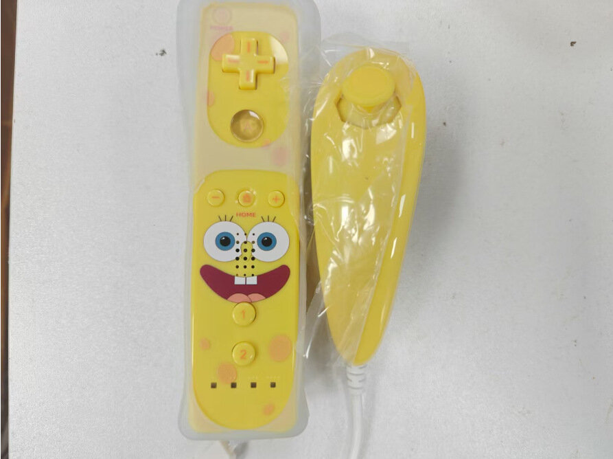 Контроллер для Nintendo Wii Remote, желтый узор, без корпуса, портативная игровая приставка для консоли
