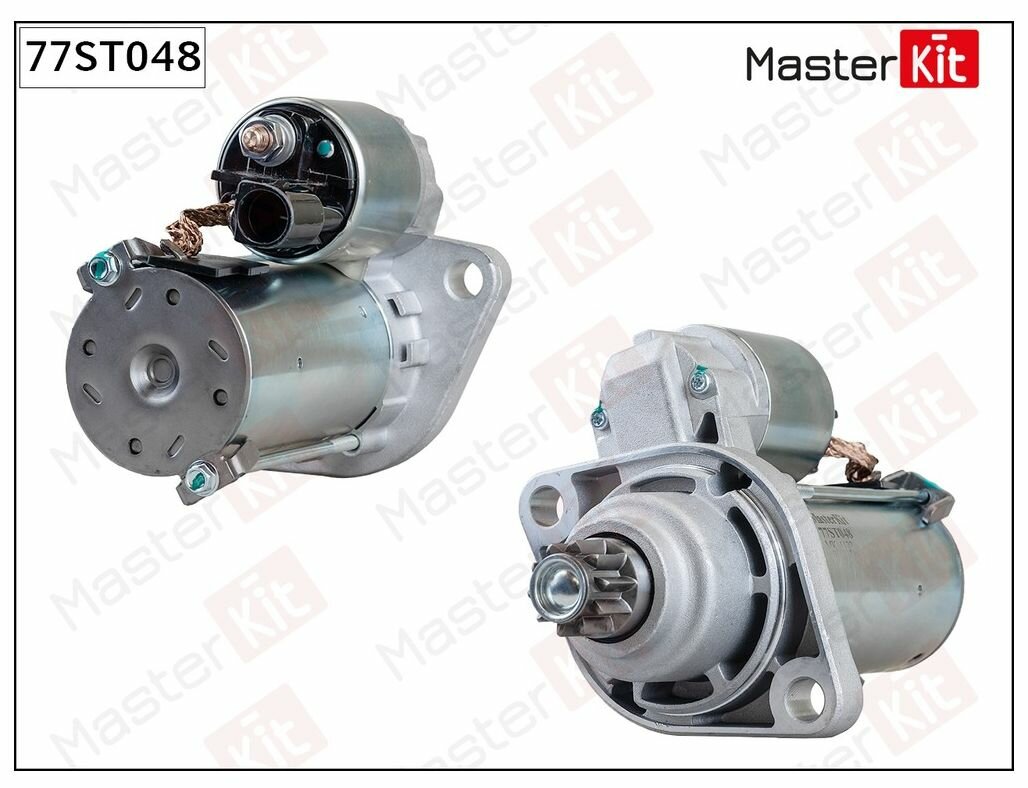 Стартер Volkswagen Golf 2003 - 2013, Passat 2005 - 2011, Tiguan NF 2008-2011 1.1кВт, MasterKit 77ST048