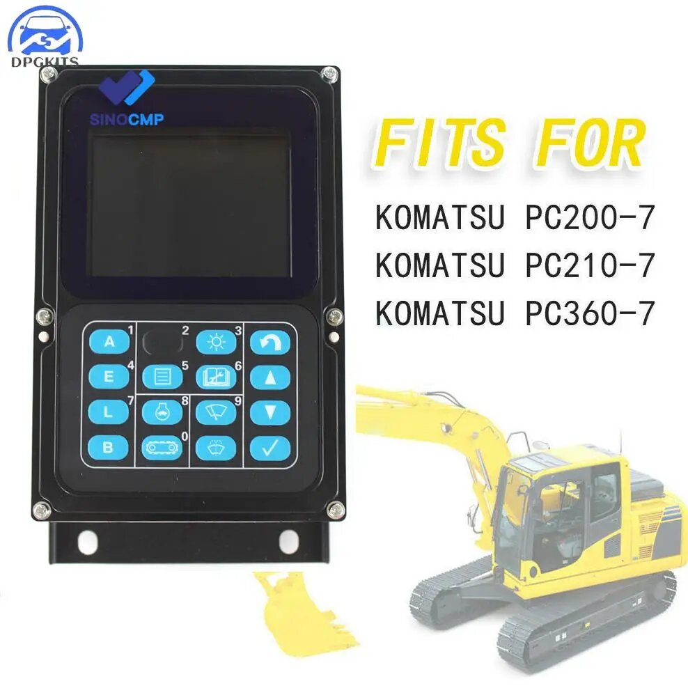 Монитор/дисплей DPGKITS для экскаваторов Komatsu 7835-12-3007 для Komatsu PC200-7, PC220-7, PC220LC-7, PC270-7, PC300-7, PC360-7