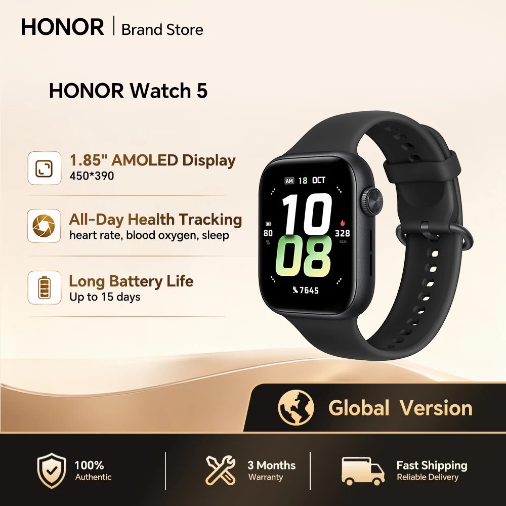 HONOR Watch 5 умные часы Черный, Black