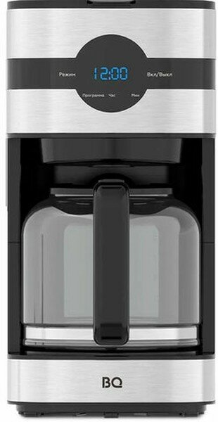 Кофеварка BQ, капельная, 900 Вт, цвет серебристый, (86198275-4027/1)