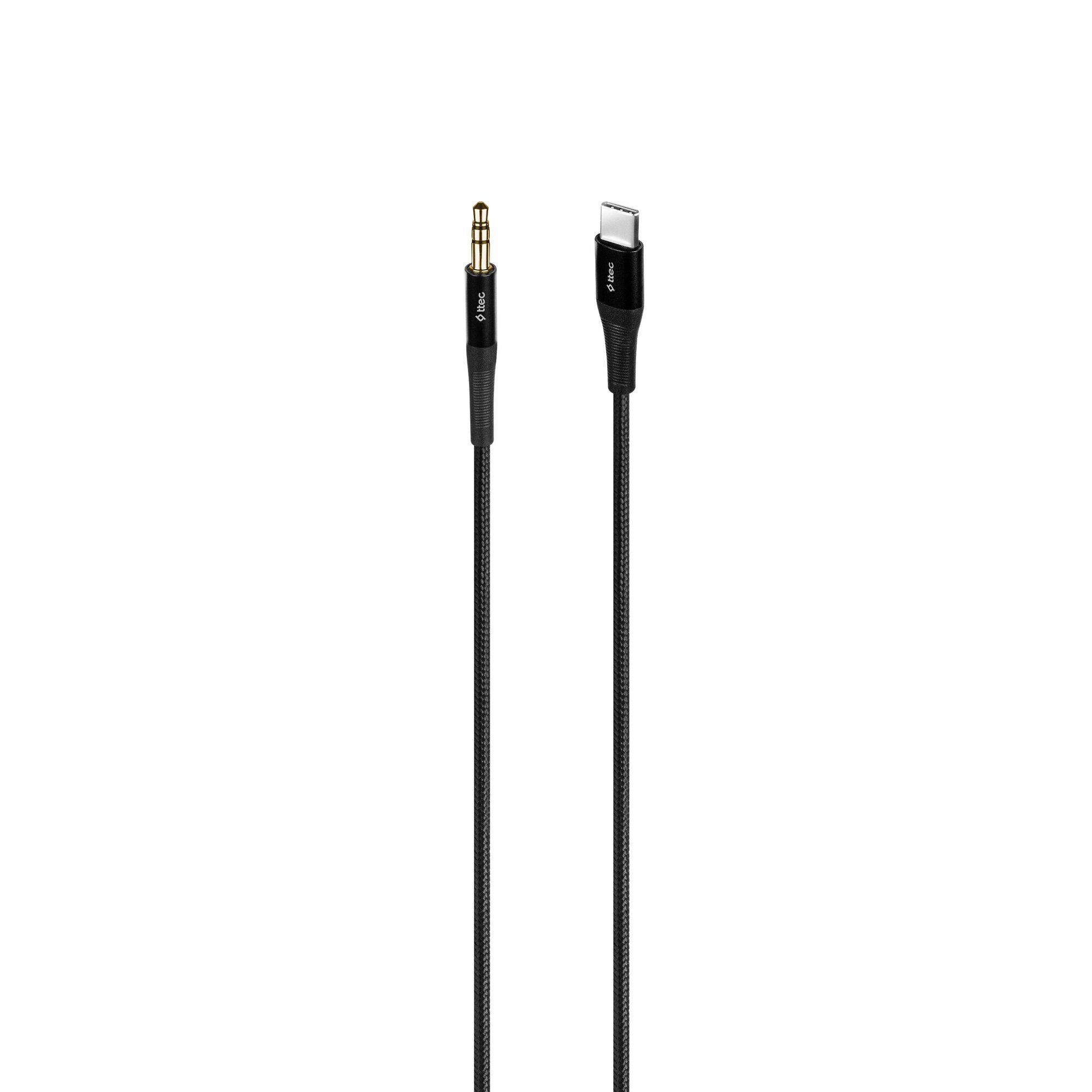 Кабель TTEC Aux - USB-C Cable. Длина: 100 см. Цвет: черный