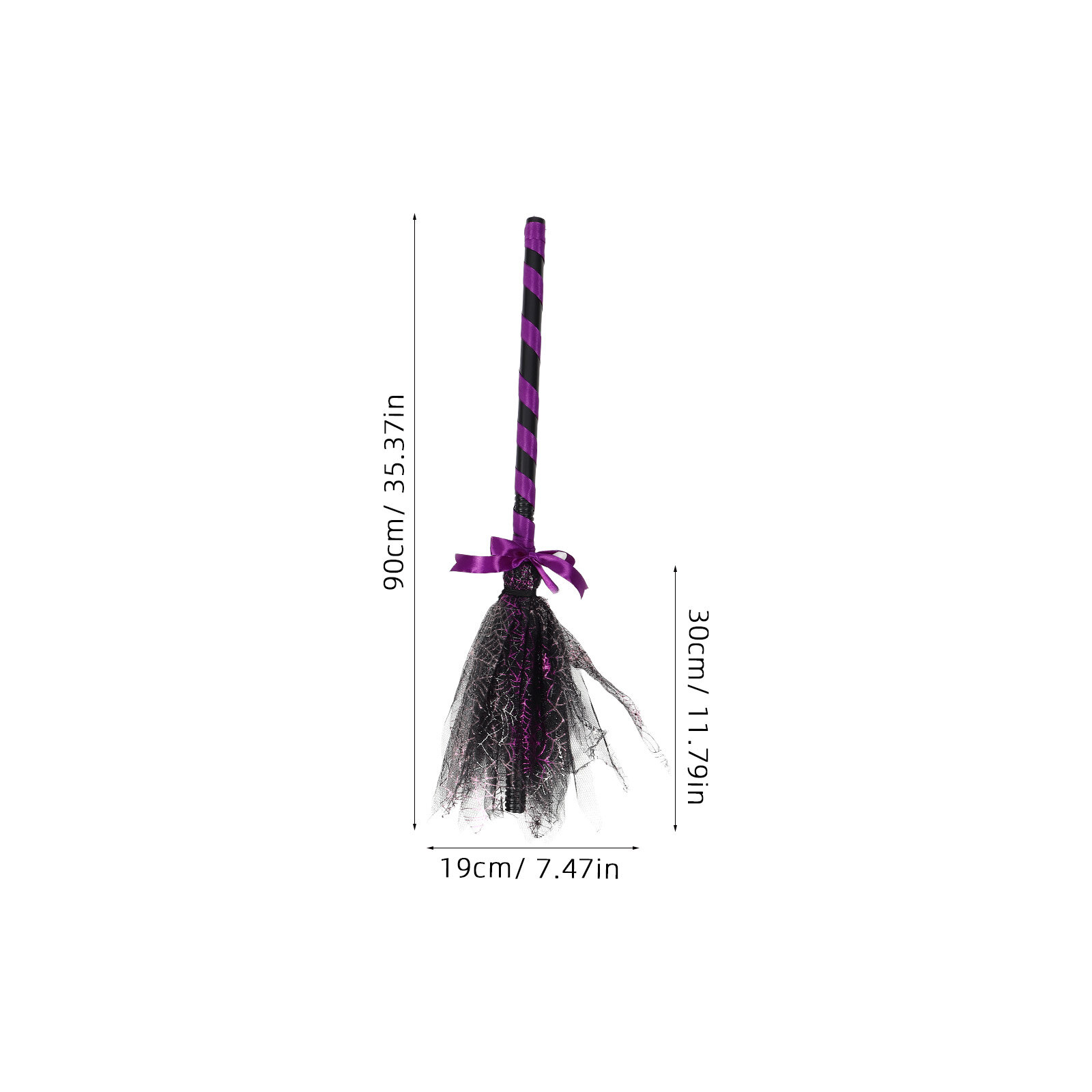 Halloween Witch Broom Prop Для Праздничной Декорации И Костюмов 90.00X30.00X19.00Cm