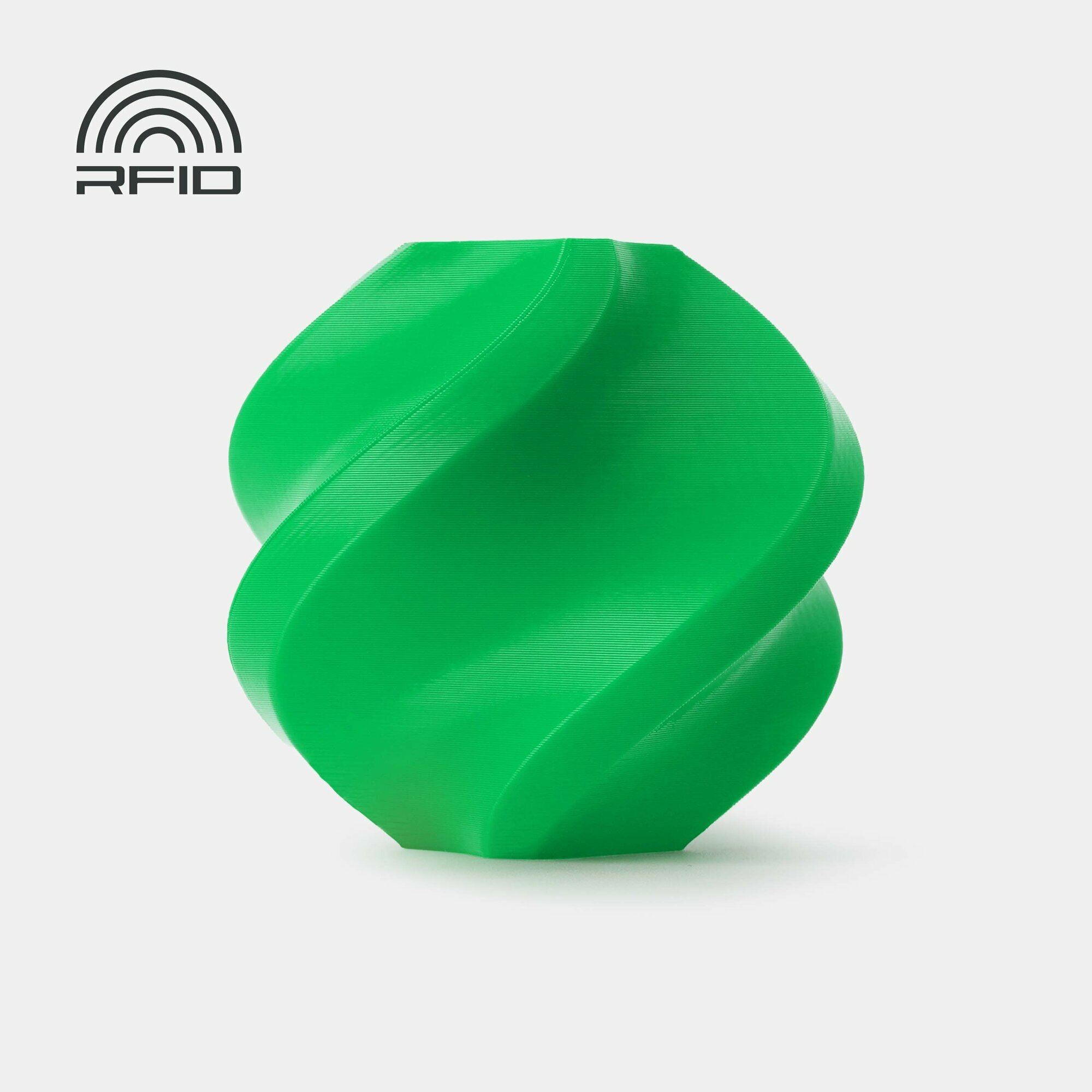 Пластик PLA Basic Bambu Lab, 1кг (Без катушки), Bambu Green (10501), зеленый